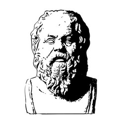 Ancient greece antique symbols socrates head Vector Image