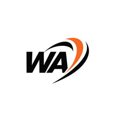 Wa monogram logo Royalty Free Vector Image - VectorStock