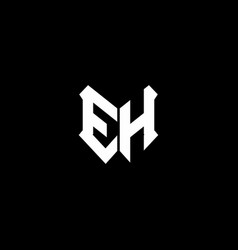 Eh logo monogram emblem style with crown shape Vector Image