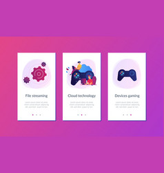 Cloud gaming concept Royalty Free Vector Image