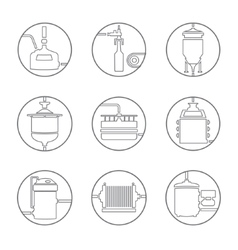 Seamless background with beer brewing process Vector Image