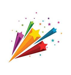 Party star and confetti icon Royalty Free Vector Image