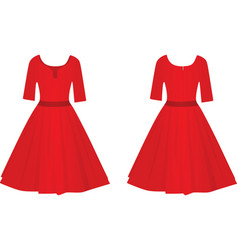 Red dress Royalty Free Vector Image - VectorStock