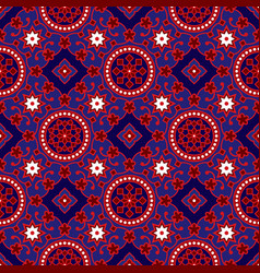 Ajrakh textiles seamless pattern Royalty Free Vector Image