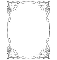 Black line calligraphy ribbon frame banner set Vector Image