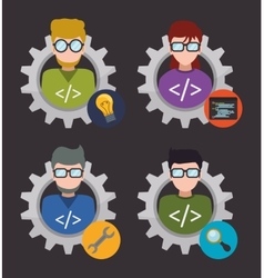 Web developer design Royalty Free Vector Image