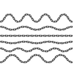 Set seamless chain link different chains Vector Image