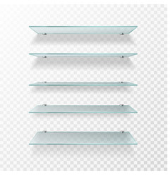 Glass table display office transparent glass Vector Image