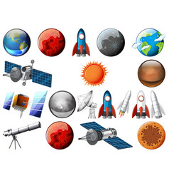 Rocket space game template Royalty Free Vector Image