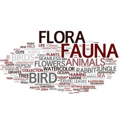 Fauna word cloud concept Royalty Free Vector Image