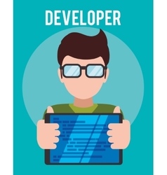 Web developer design Royalty Free Vector Image