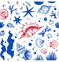 Background with seashells Royalty Free Vector Image