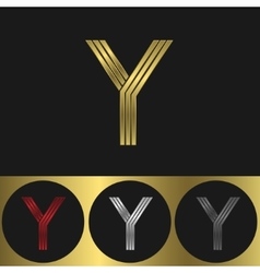 Silver font 3d steel chrome alphabet metal Vector Image