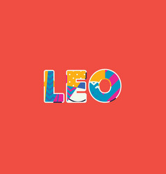 Leo concept word art Royalty Free Vector Image