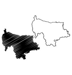 Mymensingh division map Royalty Free Vector Image