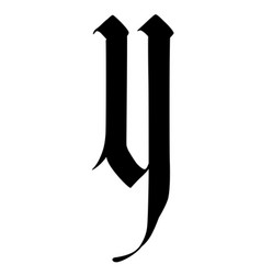 Letter s in gothic style alphabet symbol Vector Image