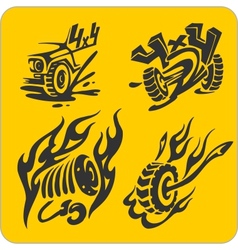 Off-Road symbols - set Royalty Free Vector Image