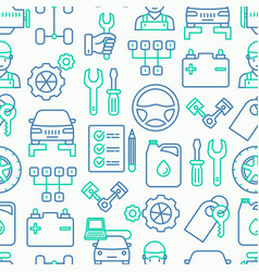 Auto spare parts seamless pattern car repair Vector Image