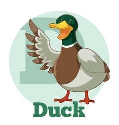 Cartoons alphabet - letter t with funny tortoise Vector Image