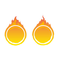 Burning round frame Royalty Free Vector Image - VectorStock