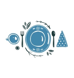 Place setting Royalty Free Vector Image - VectorStock