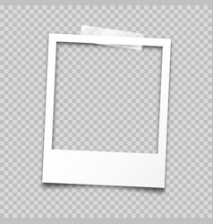 Realistic empty photo card frame film set retro Vector Image