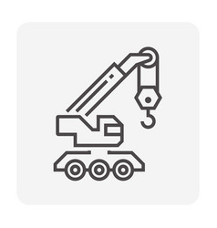 Construction vehicle and transport flat icons Vector Image