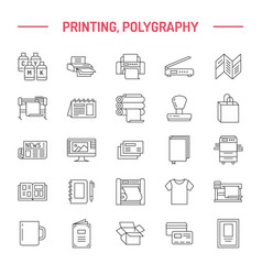 Publisher and printing house icons Royalty Free Vector Image