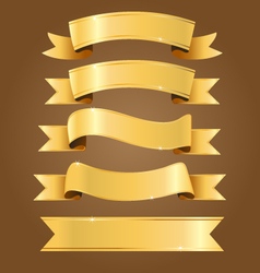 Gold Ribbon Royalty Free Vector Image - VectorStock