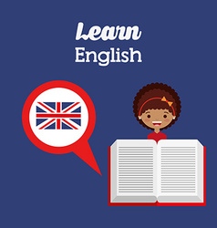 Learn english design Royalty Free Vector Image