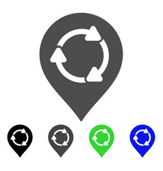 Rotation map marker flat icon Royalty Free Vector Image