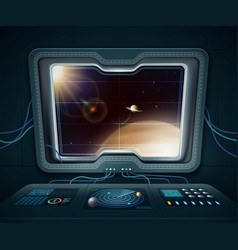 Space ship window Royalty Free Vector Image - VectorStock