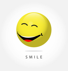 Smile emoticon template design Royalty Free Vector Image
