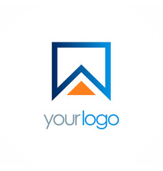 Square building 3d logo Royalty Free Vector Image