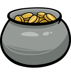 Pot of gold cartoon Royalty Free Vector Image - VectorStock