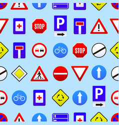 Straight roads seamless pattern background Vector Image