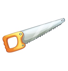 Cartoon hand saw tool with smile Royalty Free Vector Image