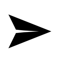 Black arrow icon on white background flat style Vector Image