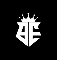 Logo monogram emblem style with crown shape Vector Image