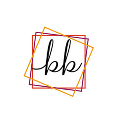 Creative initial letter bb square logo design Vector Image