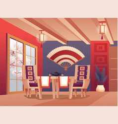 Dining table and chairs Royalty Free Vector Image