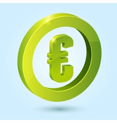 Green up arrow symbol isolated on blue background Vector Image