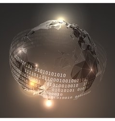 Sphere circle binary code icon Royalty Free Vector Image