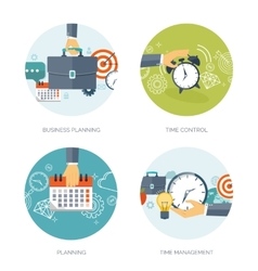 Clock and activity time Royalty Free Vector Image