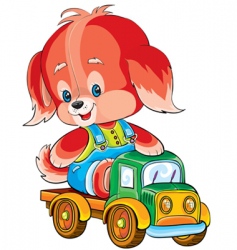 Boy with toy cars cartoon Royalty Free Vector Image