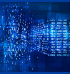 Blue binary computer code background Royalty Free Vector