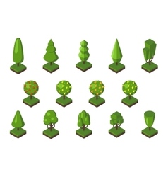 Trees set isometric Royalty Free Vector Image - VectorStock