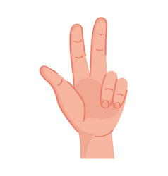 Hand counting three on fingers Royalty Free Vector Image