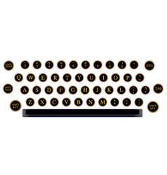 Typewriter key layout Royalty Free Vector Image