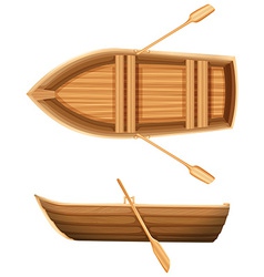 A wooden boat Royalty Free Vector Image - VectorStock